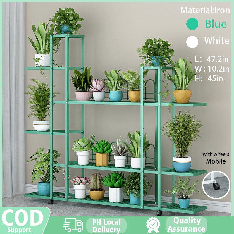 Metal Plant Rack Flower Pot Holder Indoor And Outdoor Plant Stand ...