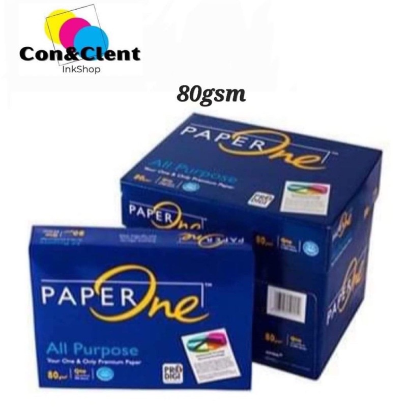 PAPER ONE Bondpaper 70 or 80gsm (500pcs/ream) short a4 Long | Shopee ...