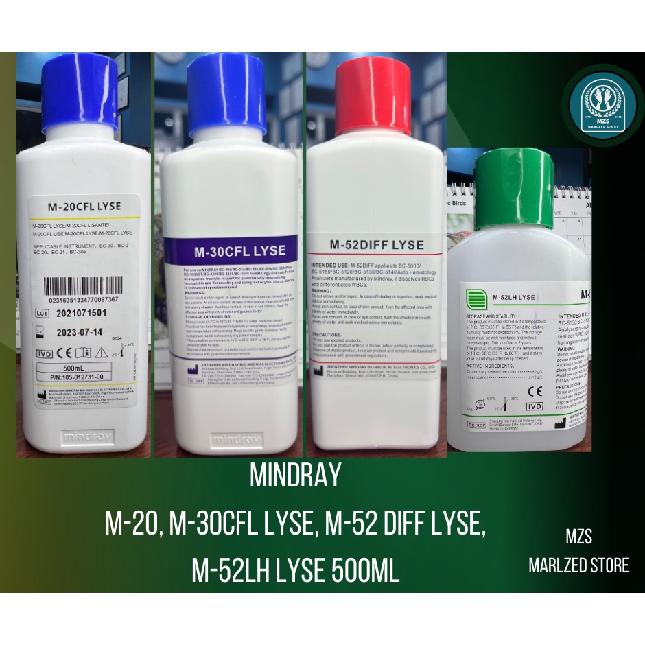 Mindray M-20, M-30 CFL, M-52 DIFF LYSE, M-52 LH LYSE 100ML | Shopee ...