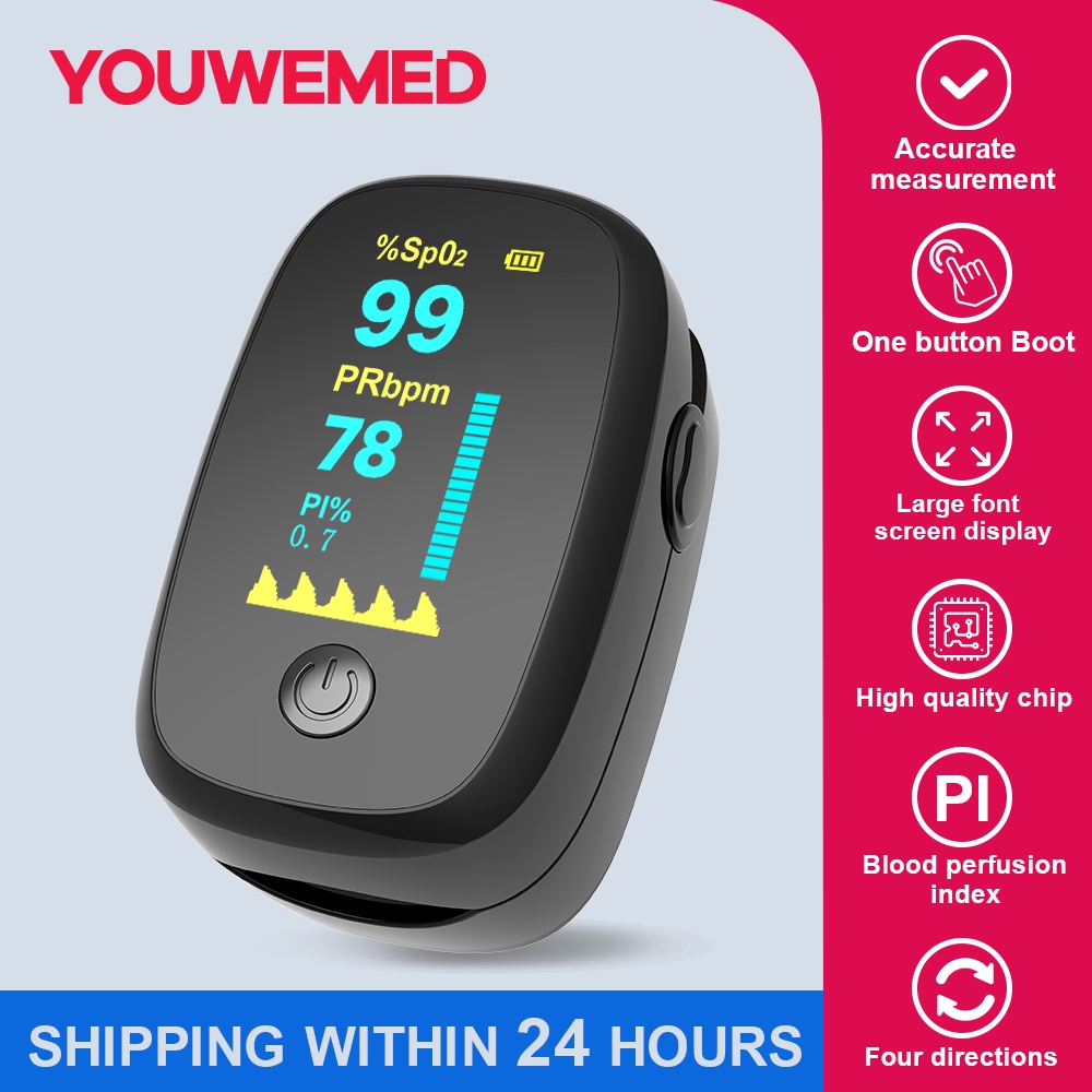 YOUWEMED Alarm Function Oximeter Finger Pulse Oxymeter Fingertip Pulse ...