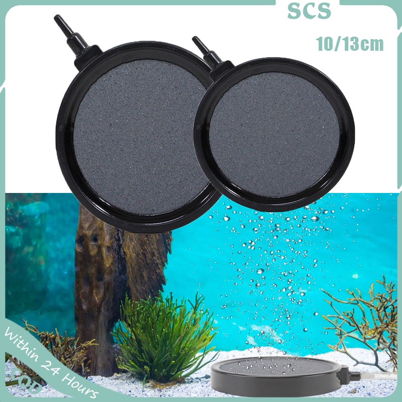 Round Air Stone Disc Hydroponics Pump Bubble Diffuse Fish Tank Aerator ...