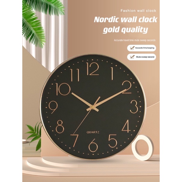 （COD）Silent wall clock creative fashion household living room stereo ...