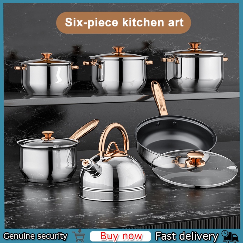 LECON 12 Piece Stainless Steel Induction Cookware Set | Shopee Philippines