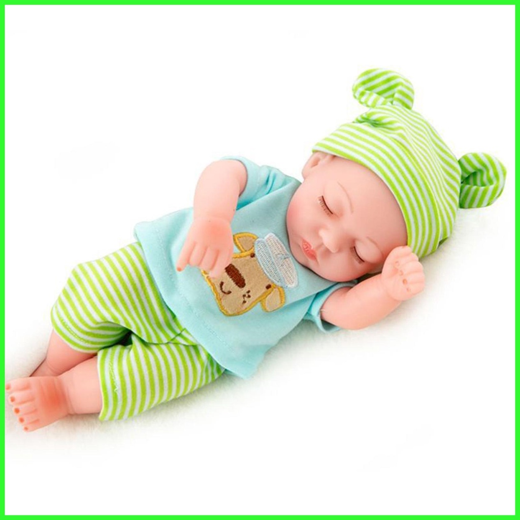 Real Baby Doll 10 Inch Sleeping Silicone Baby Dolls Girl Newborn Baby ...