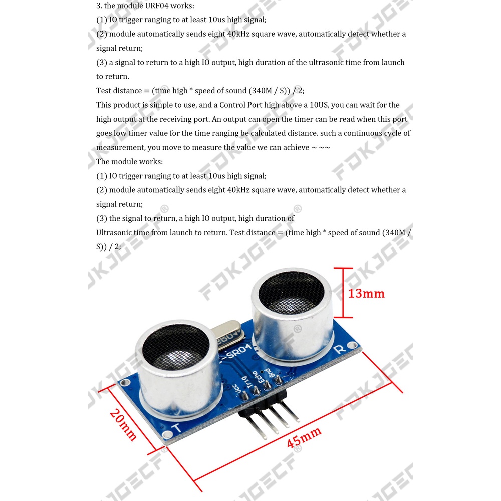 Ultrasonic sensor HC-SR04 HCSR04 to world Ultrasonic Wave Detector ...