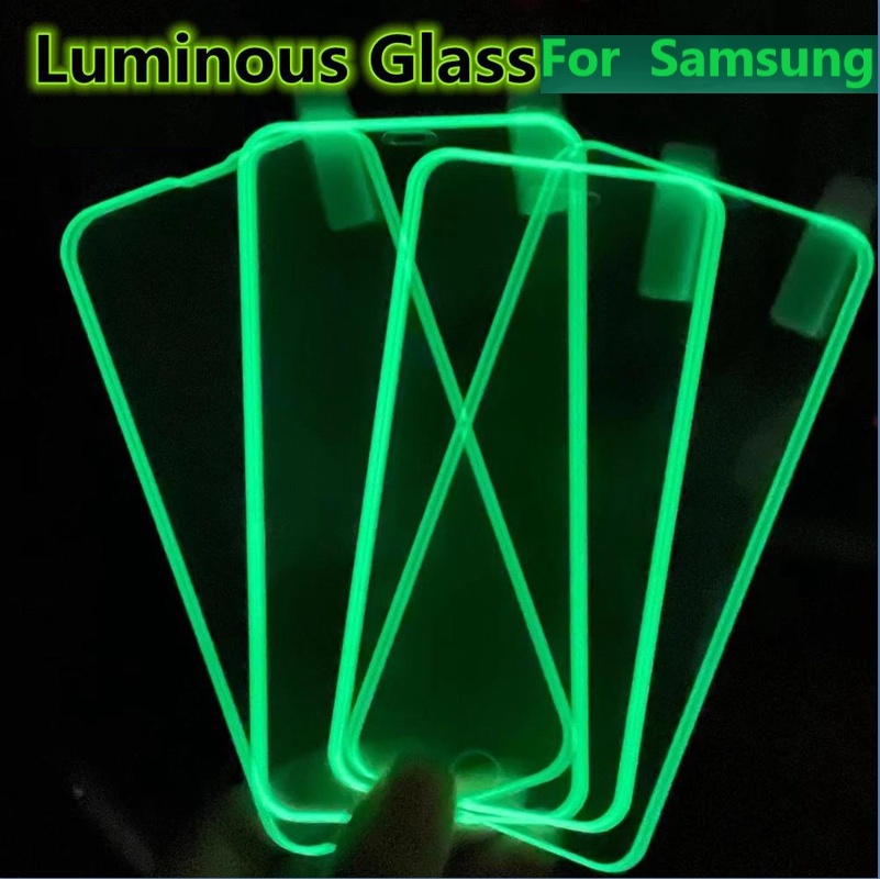 2Pcs Fluorescent Screen Tempered Glass for Samsung Galaxy A06 A55 A35 ...