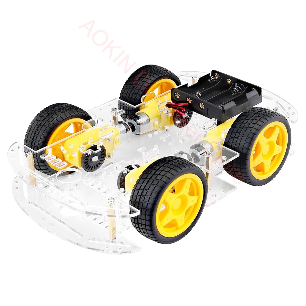4WD Smart Robot Car Chassis Kits with Speed Encoder 4WD & Battery Box ...