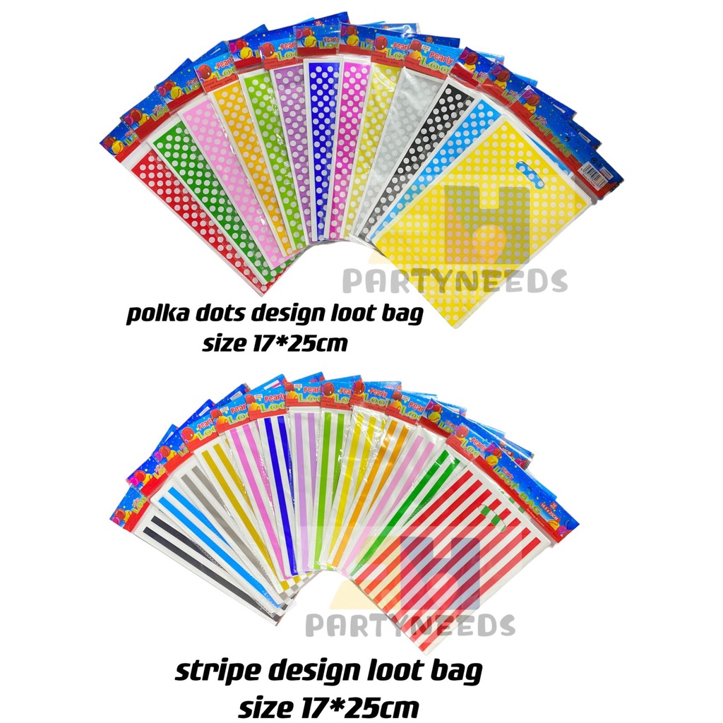 10pcs/pak party loot bag party gift bog 17*25cm plastic birthday bag ...