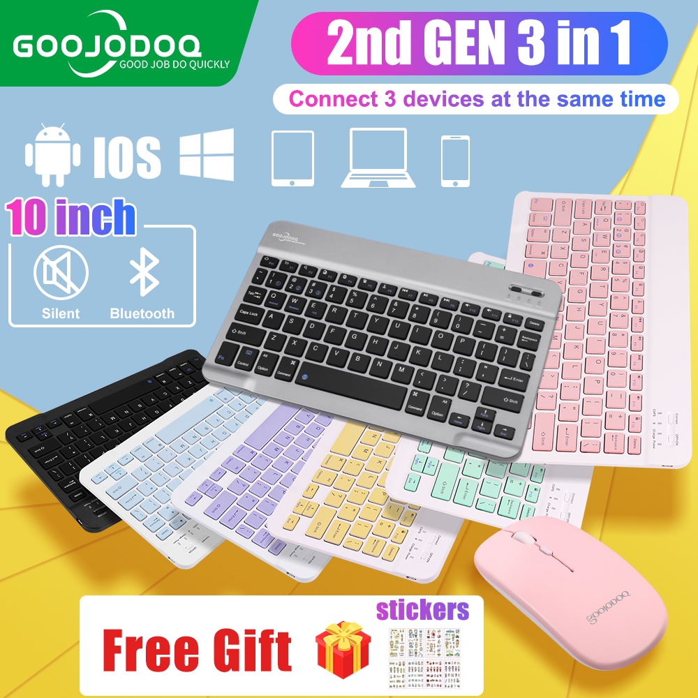 Goojodoq Wireless Bluetooth Keyboard and Mouse Set for Android Phone ...