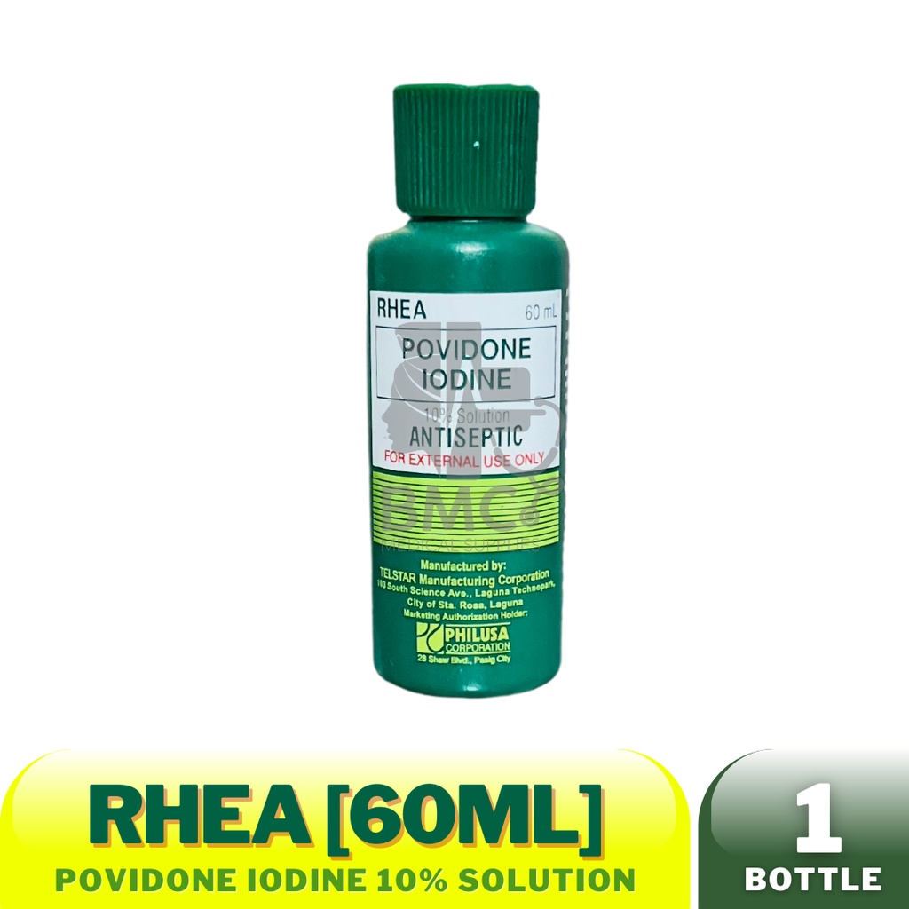 Rhea Povidone Iodine (10% Solution) 15ml, 30ml, 60ml and 120ml | Shopee ...