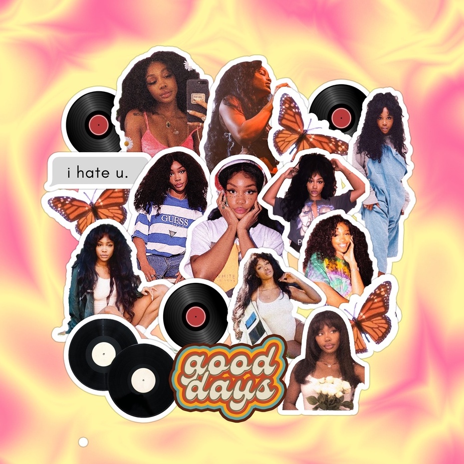 16/25pcs SZA Solána Imani Rowe Album CTRL Sticker Pack | Shopee Philippines