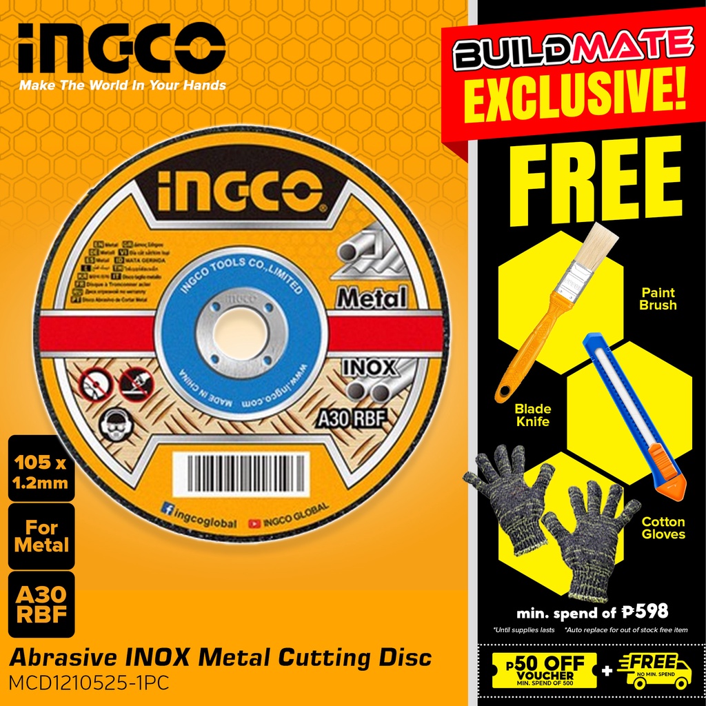 INGCO Abrasive Metal Cutting Disc Blade 1PC And 5PCS Discs For Grinder ...