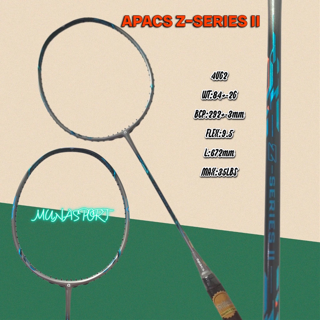 Apacs Z-SERIES II ORIGINAL APACS Racket/BADMINTON Racket | Shopee ...