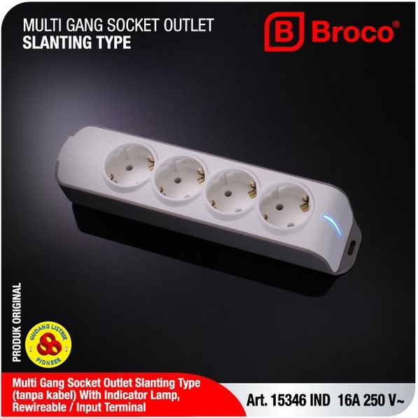 Broco Socket 4 Tilt Holes 15346 NCP + Lamp Indicator | Shopee Philippines