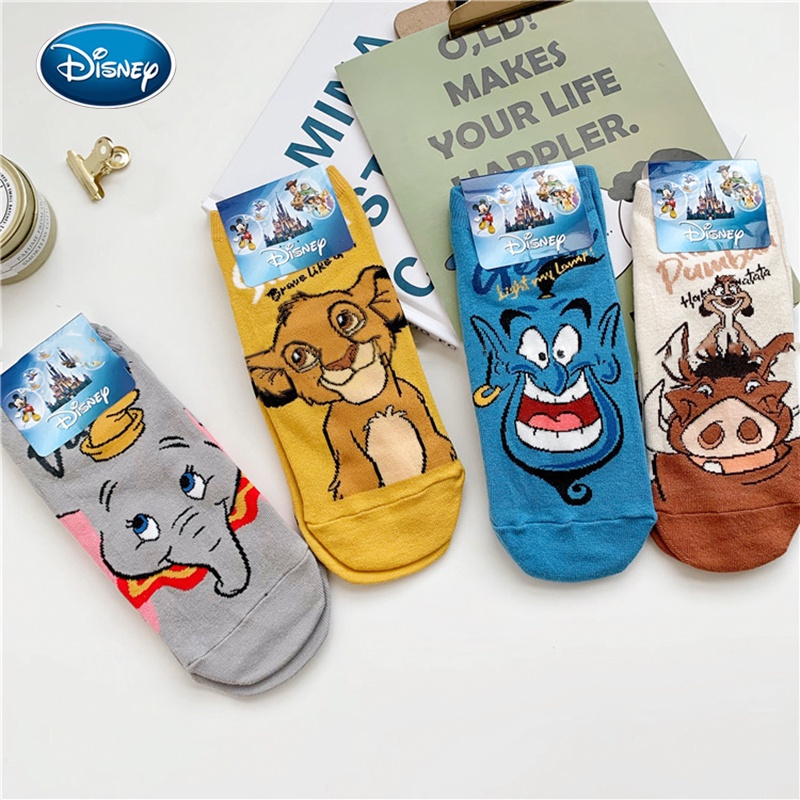 Disney 1pair Lion King Simba/Wild Boar/Aladdin Lamp God/Dumbo Socks ...