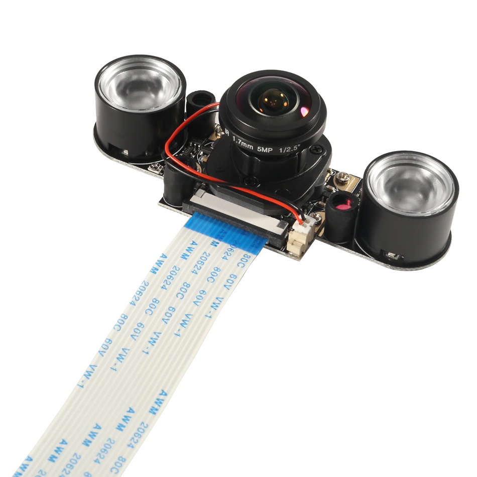 For Raspberry Pi Camera Module OV5647 5MP 175 Degree Night Vision IR ...