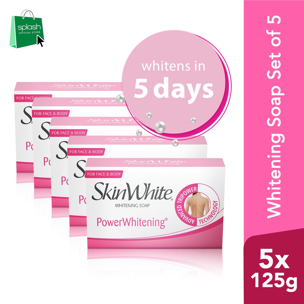 SkinWhite PowerWhitening Soap 125g set of 5 | Shopee Philippines
