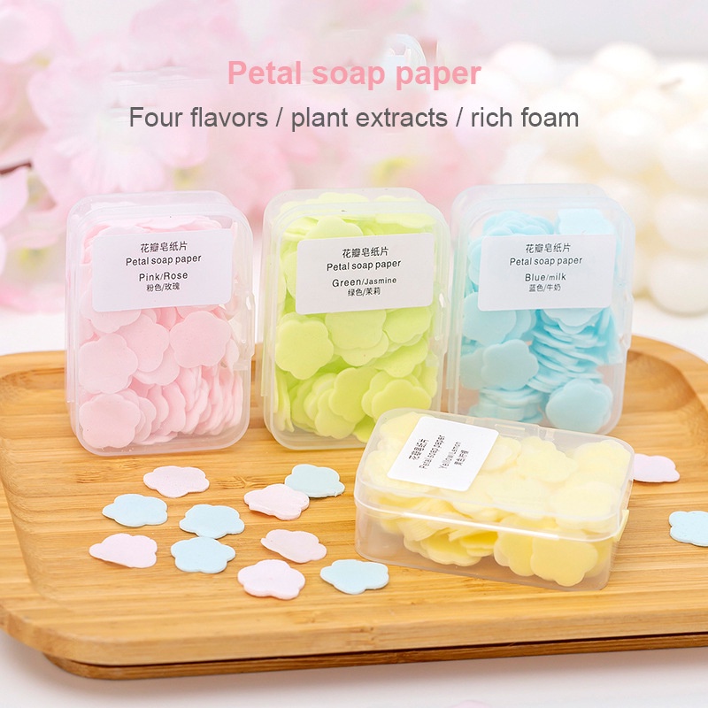 Higher 100PCS Disposable Soap Paper Travel Soap Paper Washing Hand Bath ...