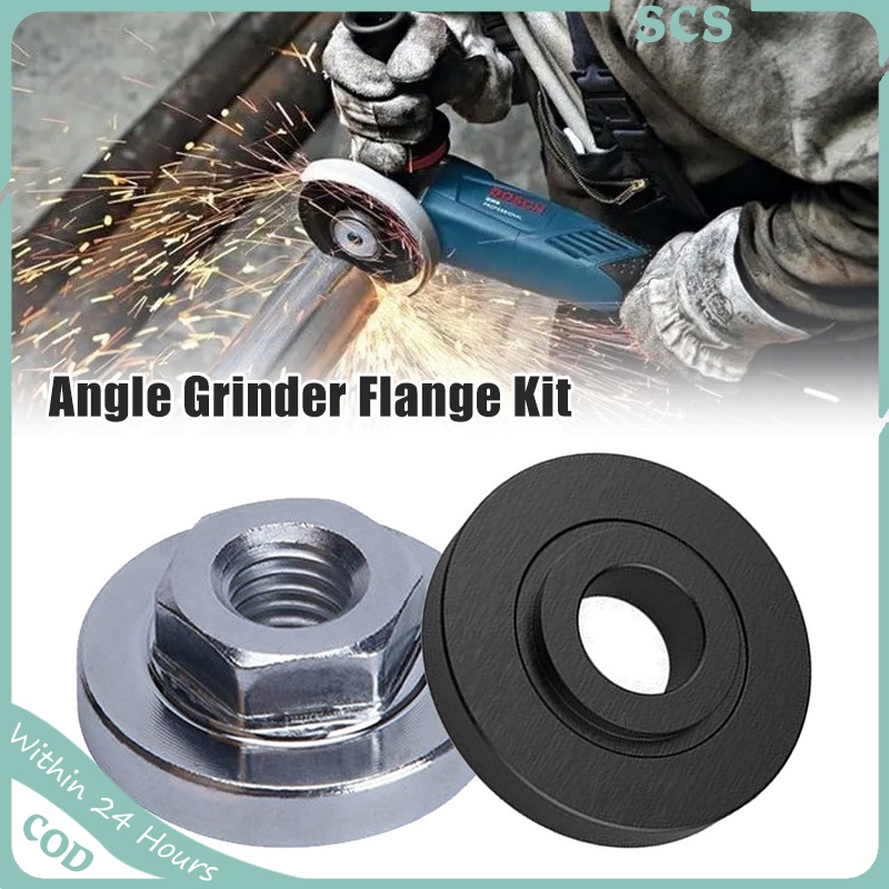 2Pcs M10 Angle Grinder Flange Kit Inner Outer Lock Nut Kit | Shopee ...