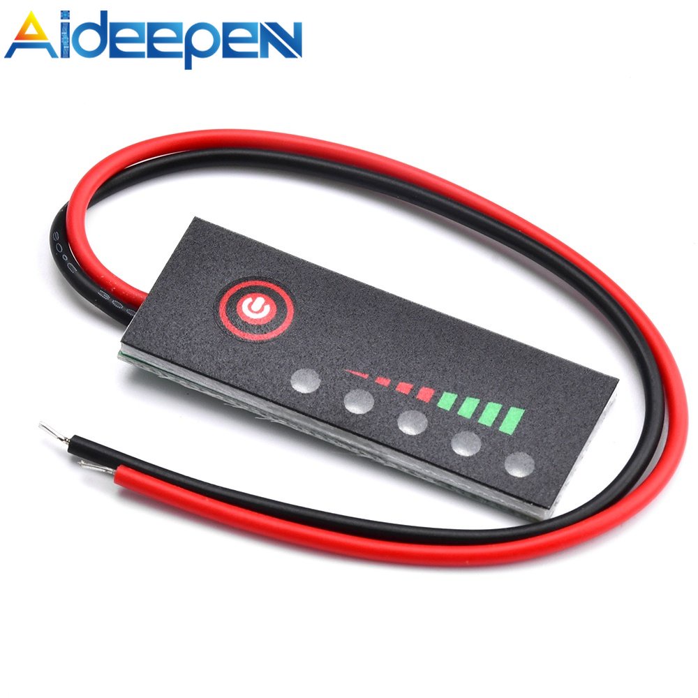 Aideepen Lithium Battery Level Indicator Tester Power Percentage ...