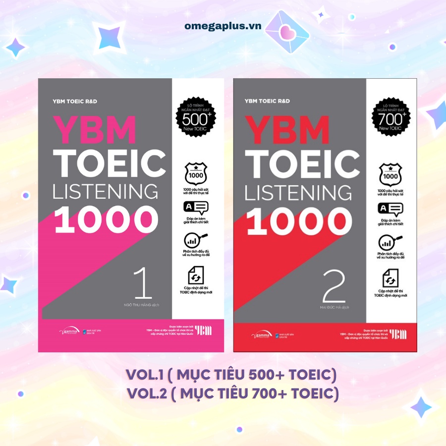 Odd/combo Book YBM Toeic Listening 1000 Vol.1+2: Conquer Toeic 500+ To 700+ Roadmap | Shopee ...