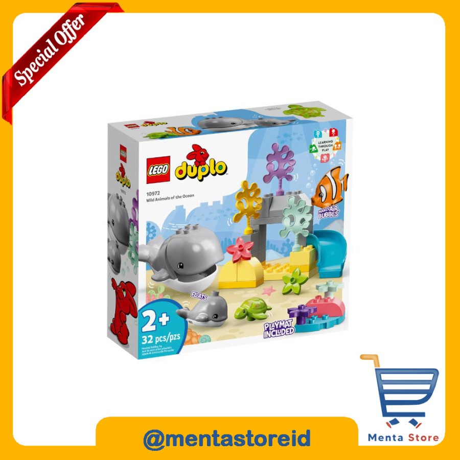 Lego Duplo 10972 Wild Animals of the Ocean Set, with Whale and Turtle ...