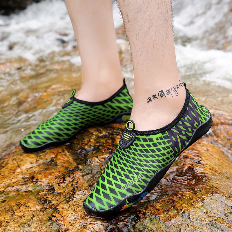 Aqua shoes Summer Unisex No-Slip Sand Prevention Rubber Beach Shoes Men ...