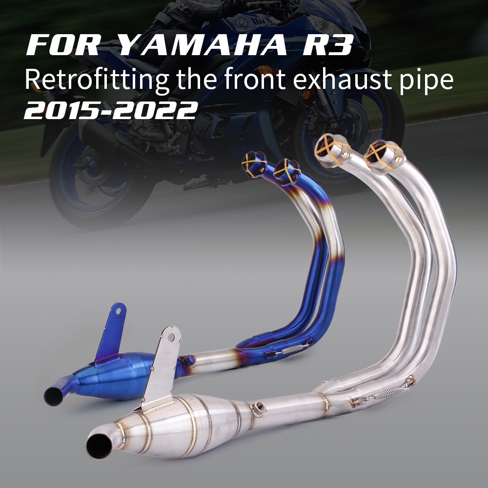 For Yamaha Yzf R3 R25 Mt03 Motorcycle Exhaust Full Systems Front Middle
