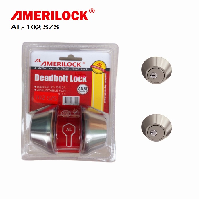 AMERILOCK Deadbolt lock set stainless steel ( AL 102 ,AL 101 ) | Shopee ...