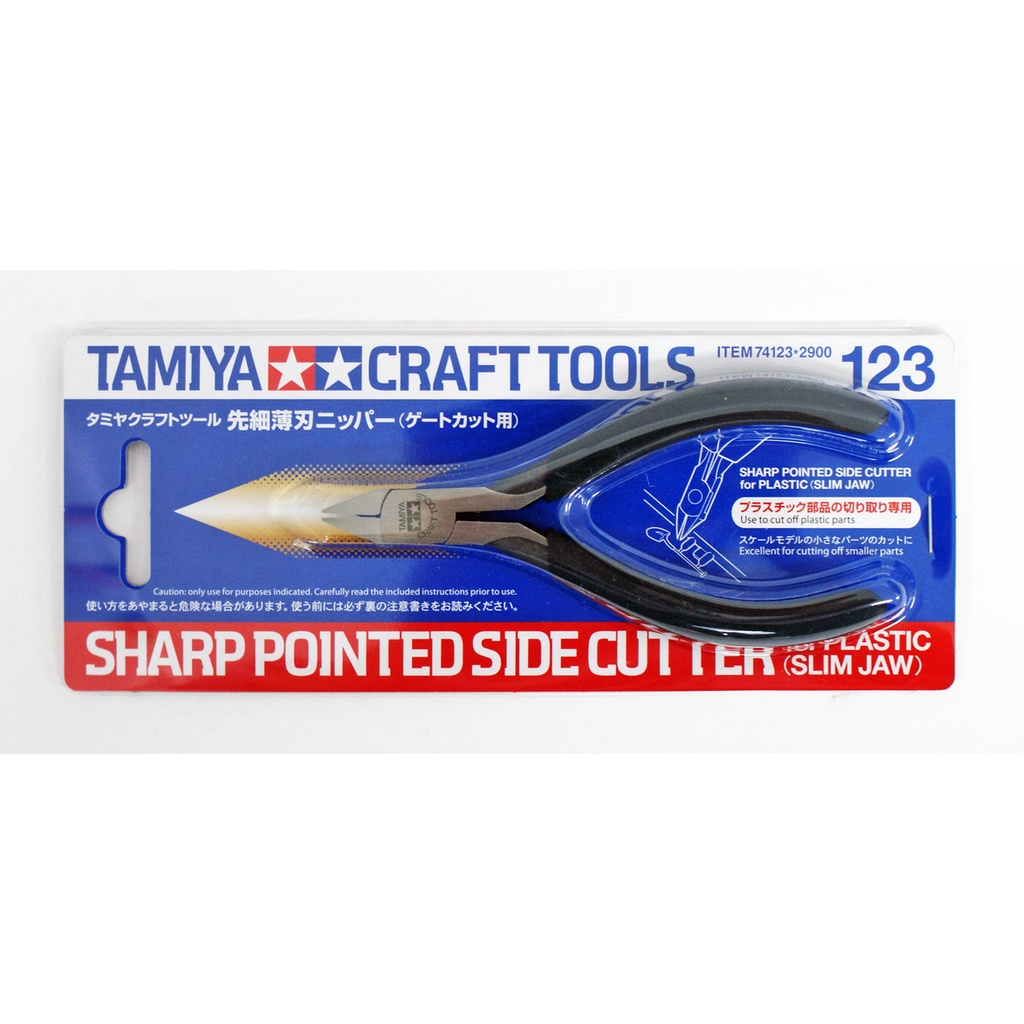 Tamiya Craft Tools Sharp Pointed Side Cutter For Plastic (Slim Jaw ...