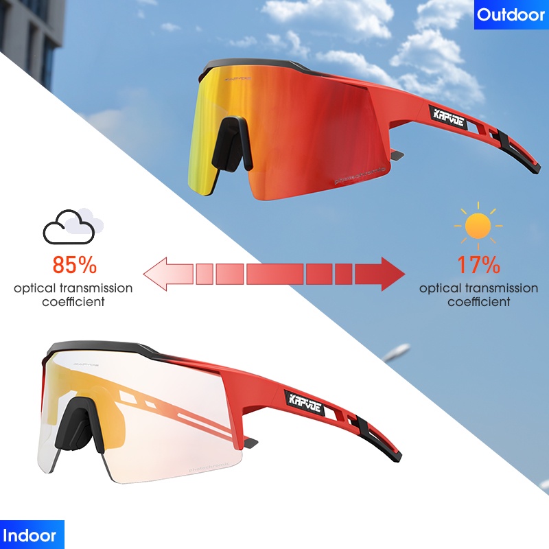 Kapvoe shades Revo photochromic cycling glasses for outdoor sports ...