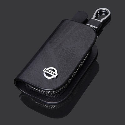 Nissan Leather Car Key Bag Keychain key case Accessories for Almera ...