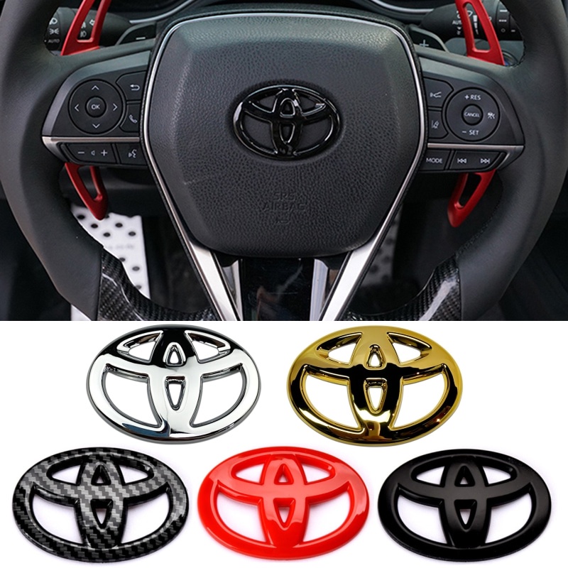ABS Car Steering Wheel Logo Emblem Sticker for Toyota Corolla Camry ...