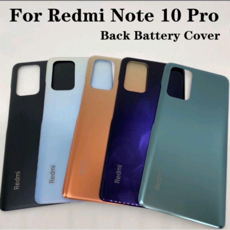 xiaomi redmi note 10 pro battery back cover glass (ready stock ...