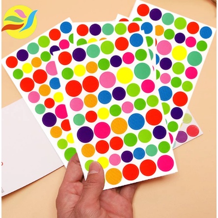 EcoFriendlyStuffs Colorful Rainbow Stickers DOTS Multicolor (Sold per ...