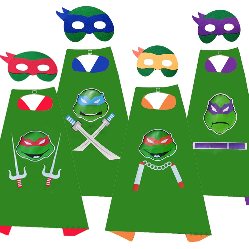 Teenage Mutant Ninja Turtles Capes for Birthday Party Dress Up Anime ...