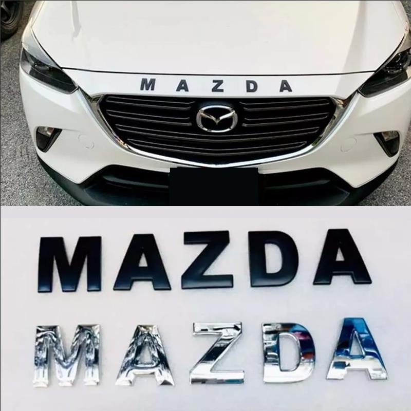Metal 3D MAZDA Letters Car Front Rear Trunk Stickers Emblem Badge 4.5cm ...