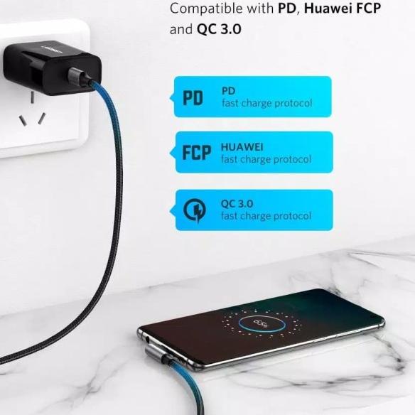 Ugreen Cable 60W PD USB Type C to USB Type C L-Shape - One Meter ...