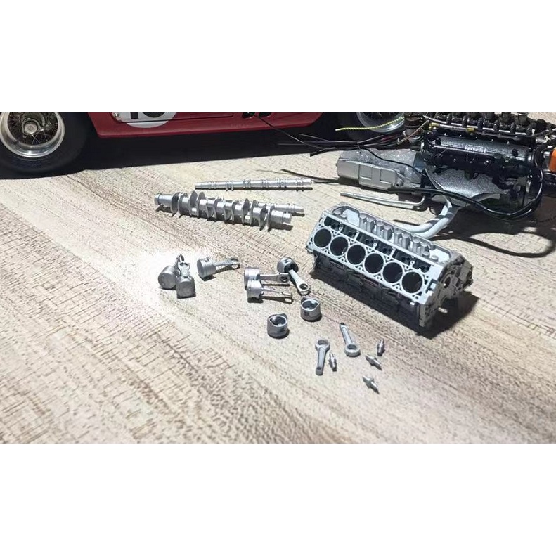 1/18 Model Car Engine V8V12 Cylinder Block Piston Kit Can Not Be Assembled Scene Display Only ...