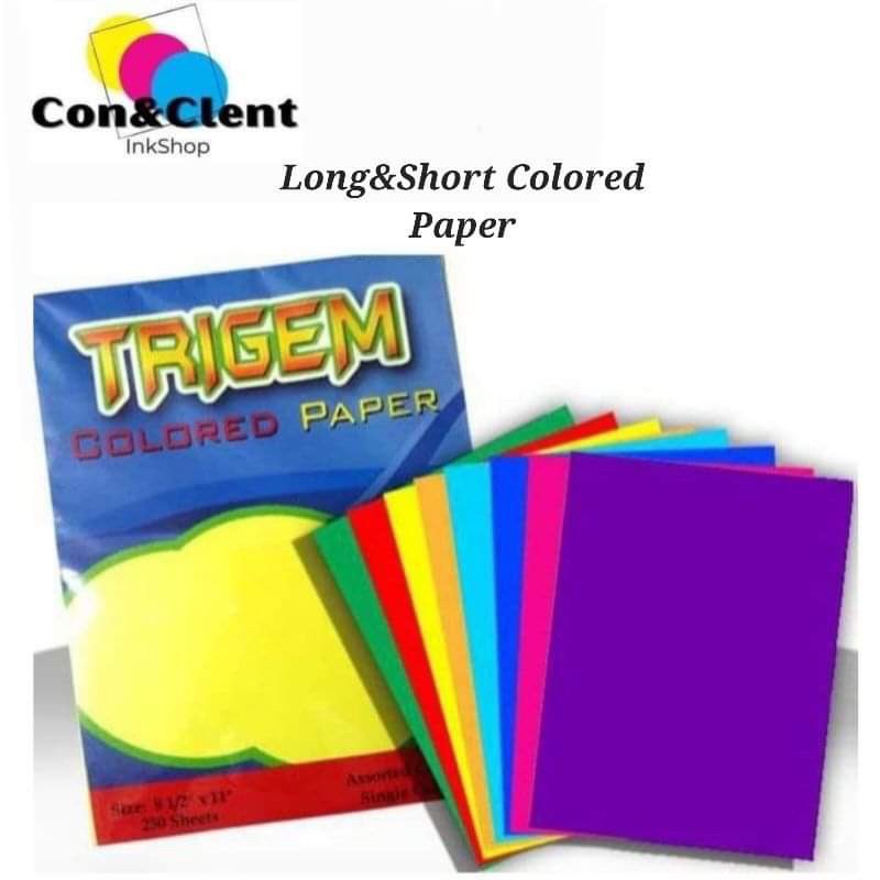 TRIGEM OR AVIA colored paper 250pcs/pack (Short/Long) | Shopee Philippines