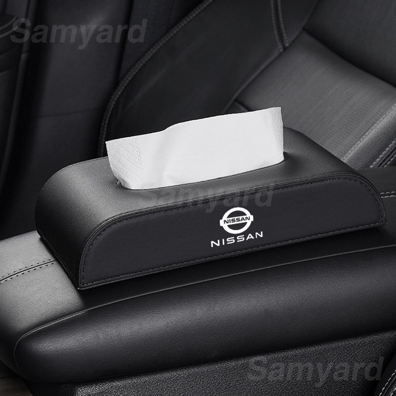 Leather Car Tissue Box Storage For Nissan Qashqai J11 Patrol Juke ...