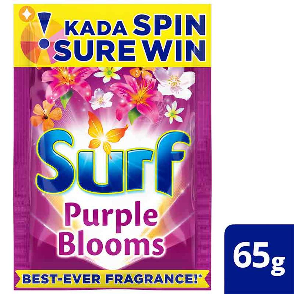 Surf Laundry Powder Detergent Purple Blooms 65g 6s Sachet | Shopee ...