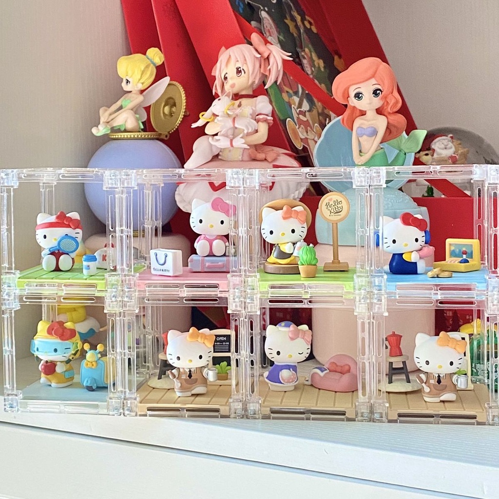 Sanrio Hellokitty Happy Moment Blind Box KT Hello Kitty Scene Garage Kit Decoration Fashion Play ...