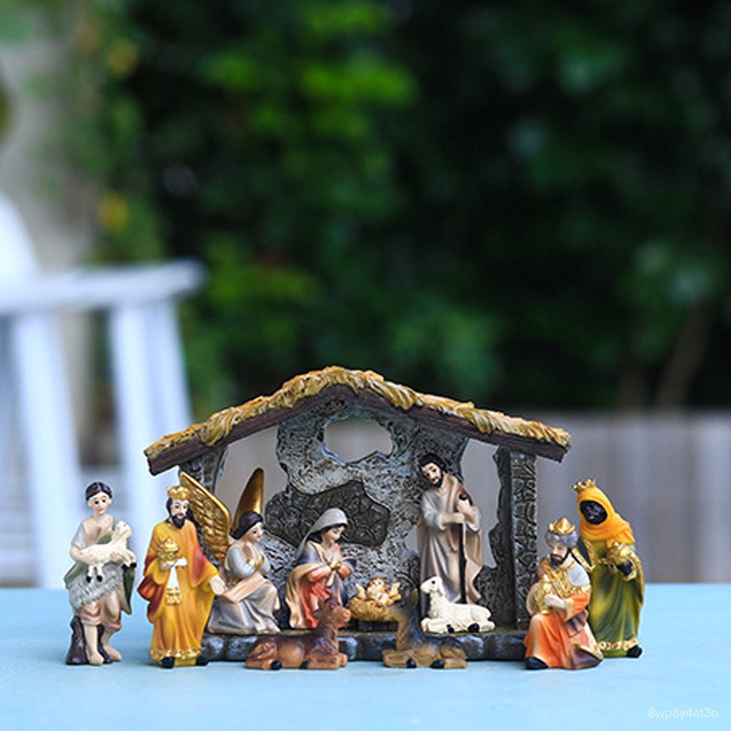 Polyresin Mini Nativity Set Figurines Christ Birth Of Jesus Catholic ...