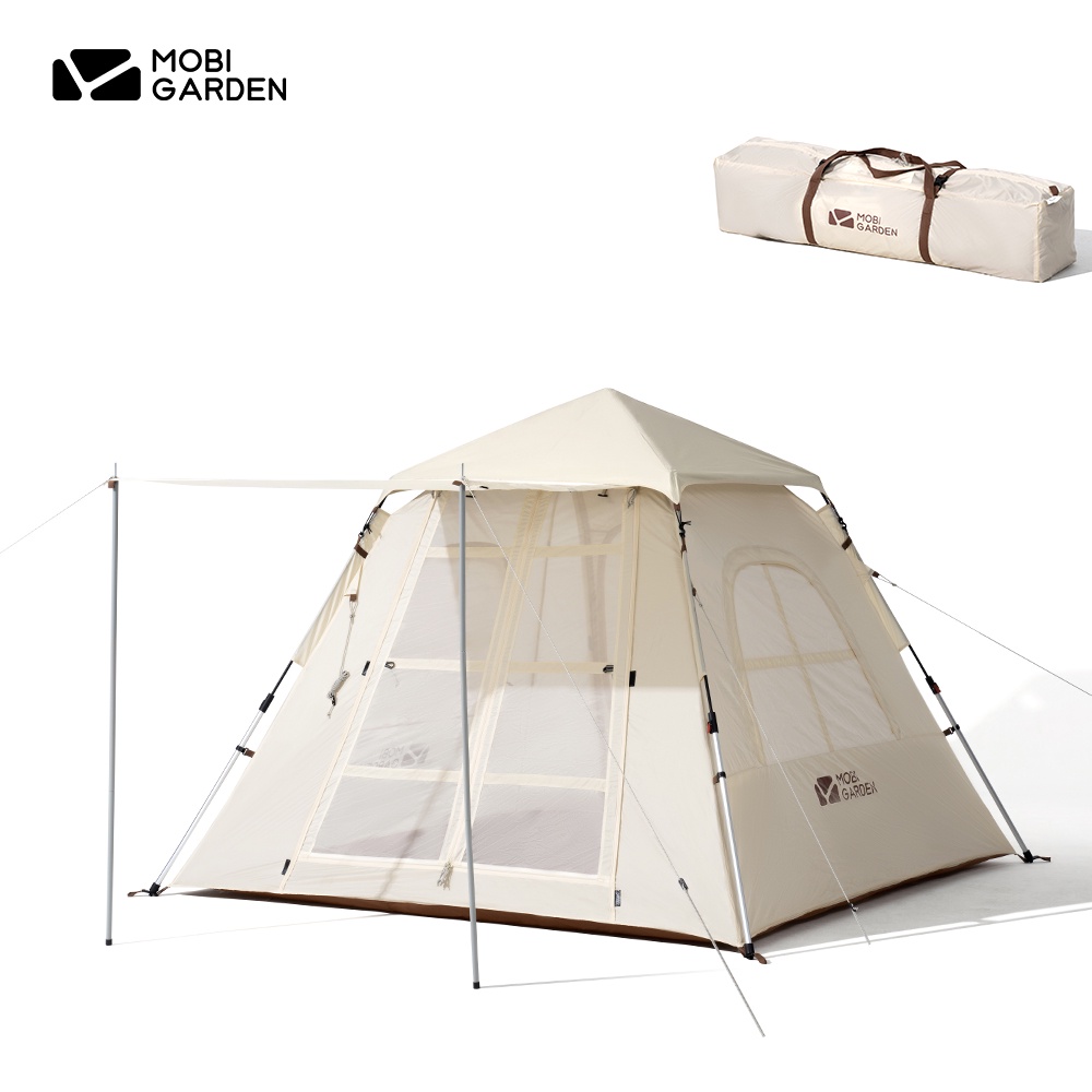 MOBI GARDEN Camping Family Instant Tent Easy Set Up Sun Protection ...