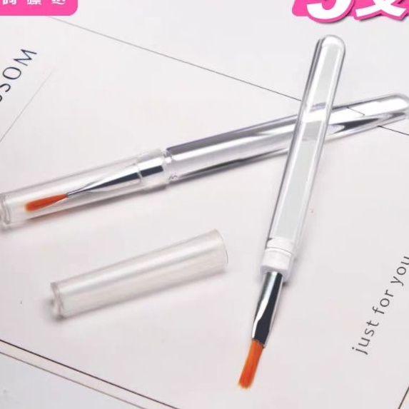 Portable Cover Crystal Transparent Small Lip Brush Stick Disposable ...
