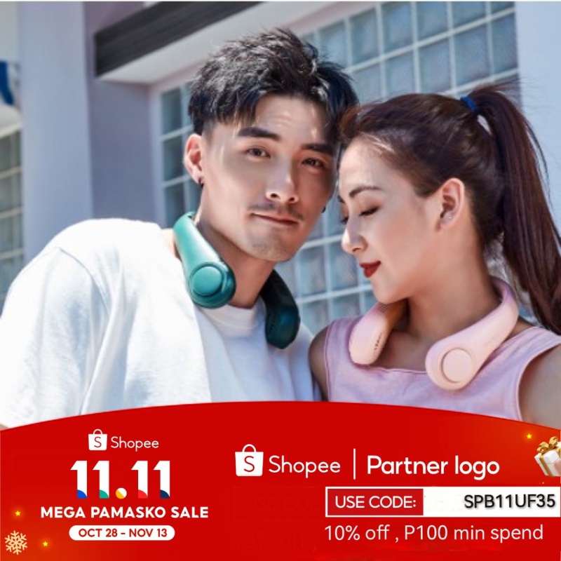 MDZZ Usb Rechargeable Mini Portable Neck Fan Bladeless Mute Sports Fans For Outdoor Hanging Neck ...