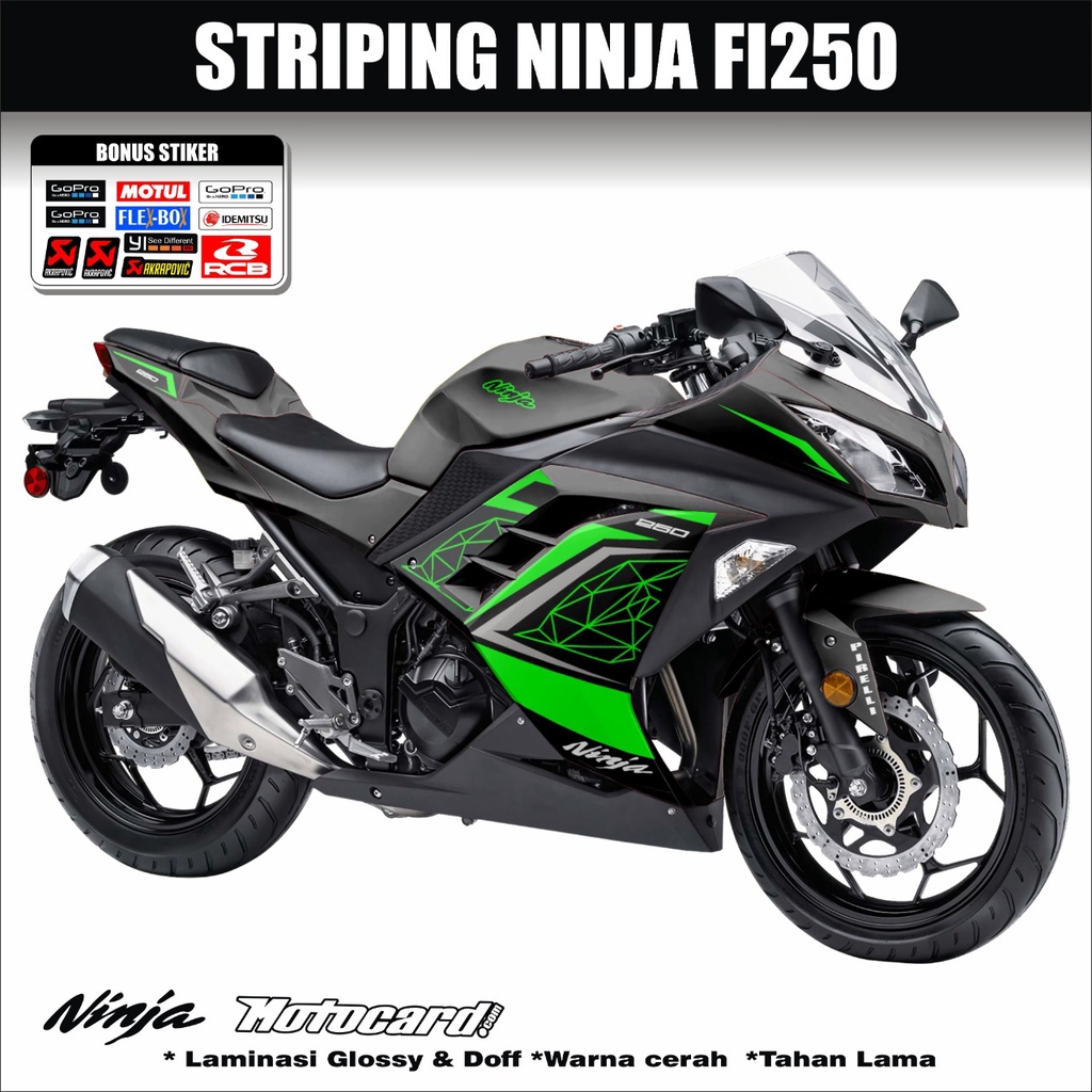 Striping KAWASAKI NINJA 250 FI OLD/DECAL Sticker LIS Variation MOYOR ...