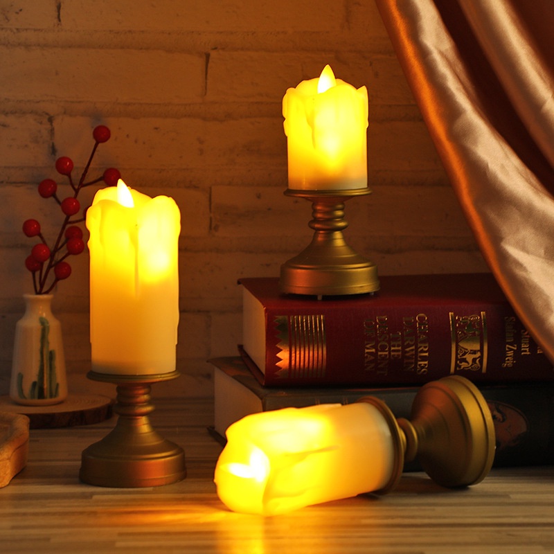 Home Zania LED Flameless Plastic Swing Candle With Base Tears Candle ...