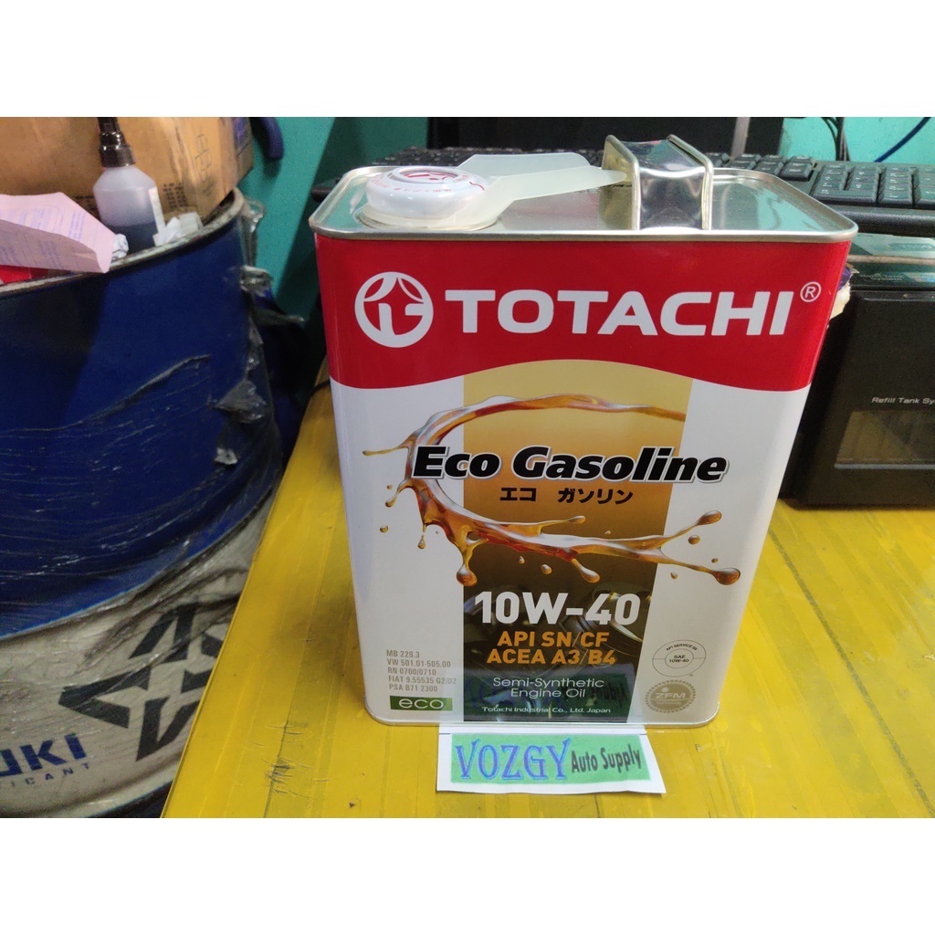 TOTACHI ECO GASOLINE 10W -40 SEMI-SYNTHETIC 4L* | Shopee Philippines